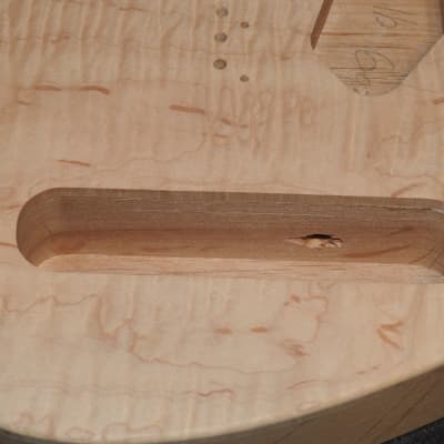 Unfinished Telecaster Body Book Matched Flame Maple Top 2 | Reverb
