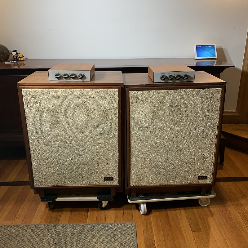 Vintage KLH M-12 Speakers w/ External Crossover Contour | Reverb