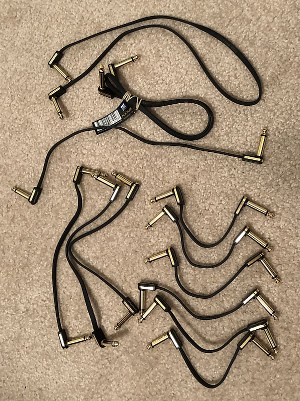 EBS Premium Gold Flat TS Patch Cables | Reverb