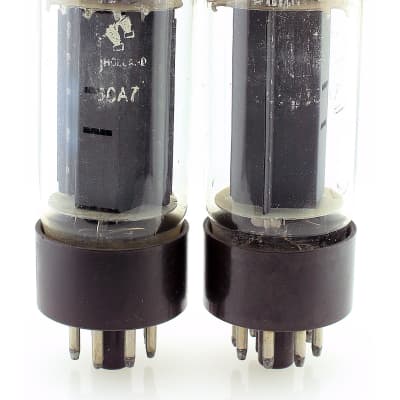 PAIR 2 AMPEREX BUGLE BOY EL34 6CA7 BROWN BASE DD GETTER Xf4 | Reverb