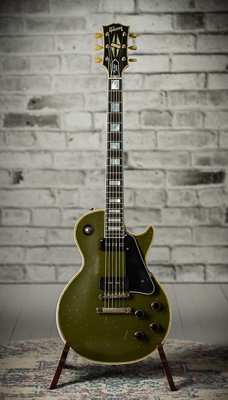 Gibson Murphy Lab Heavy Aged ’54 Les Paul Custom - Olive Drab | Reverb