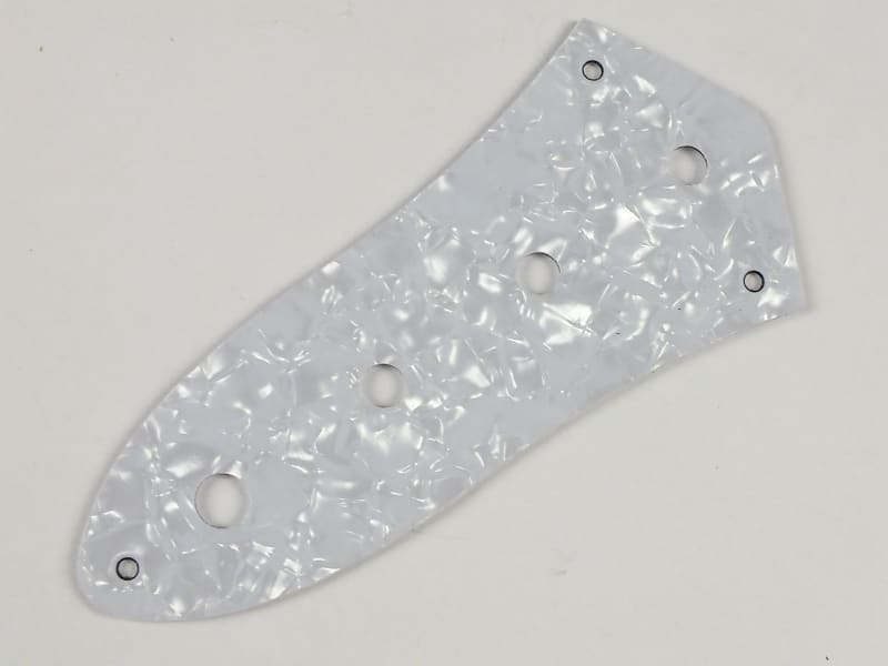 White Pearl Control Plate for Jazz J Bass style guitars | Reverb