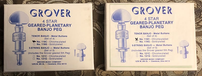 Grover 119C 1980s - 90s - Chrome: 8 Tuning Pegs | Reverb