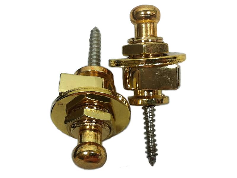 Strap lock pairs (S style) - Gold | Reverb