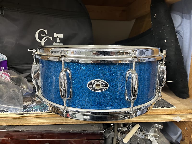 Slingerland Blue sparkle 1970s snare drum | Reverb