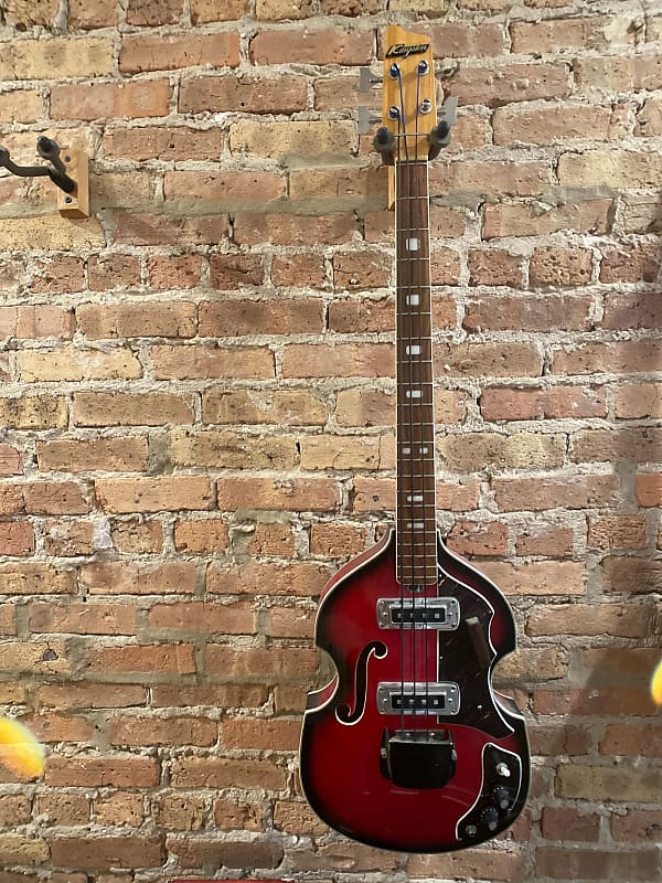 Kingston Viola Bass 1960s Red/Black Sunburst | Reverb