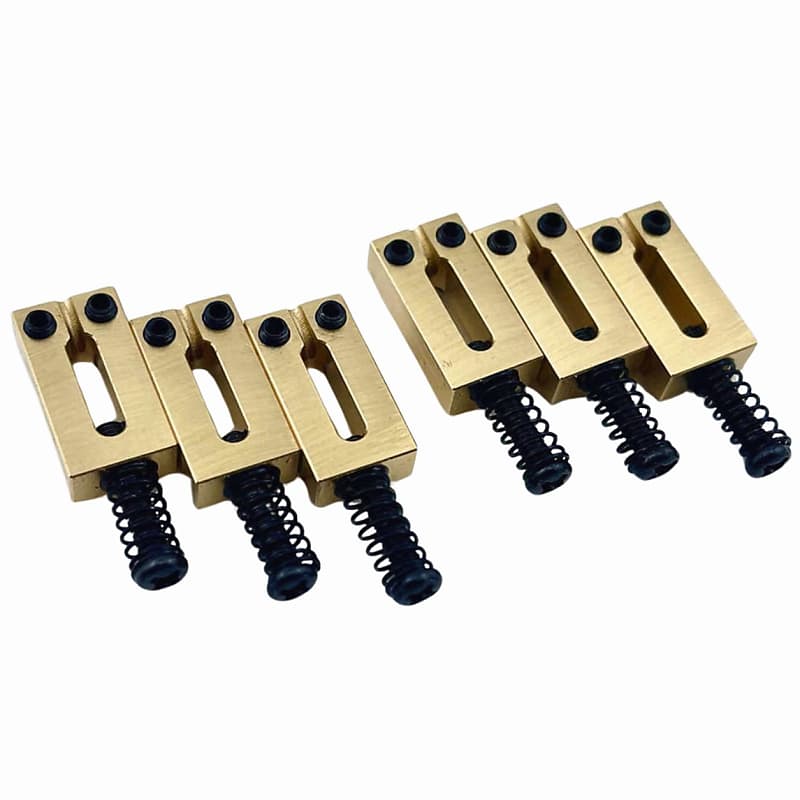Solid Brass Guitar Bridge Saddles for Fender Strat/Tele | Reverb