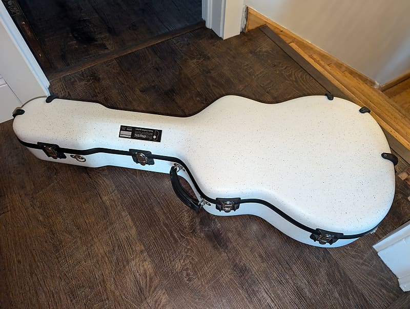 Calton Acoustic Guitar Case OM / 000 Granite White / Black | Reverb