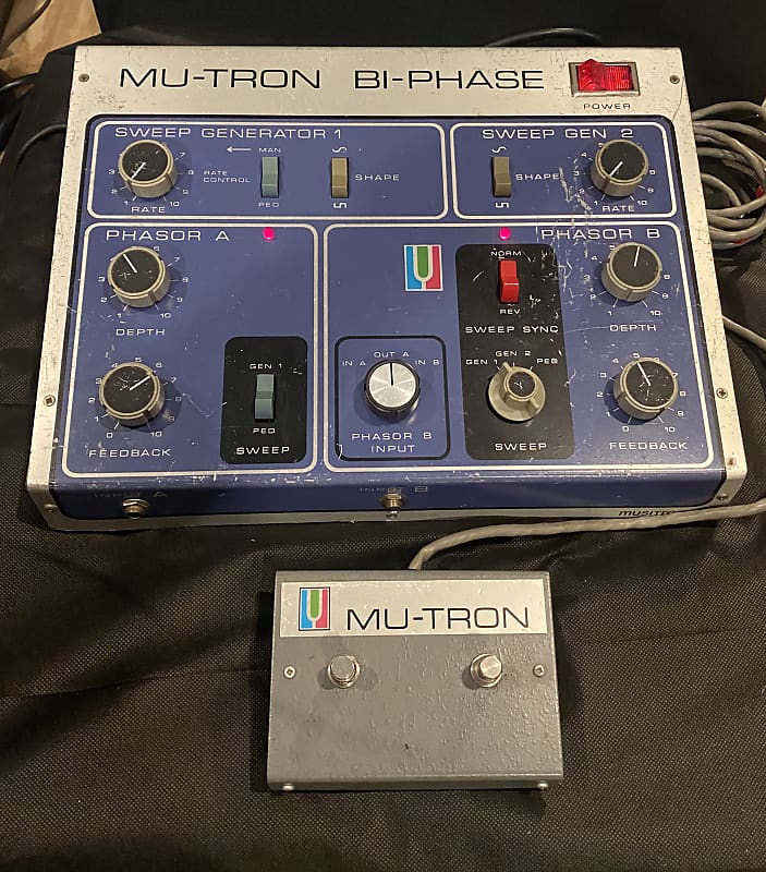 Musitronics Mu-Tron Bi-Phase 1970's - Blue / Silver | Reverb