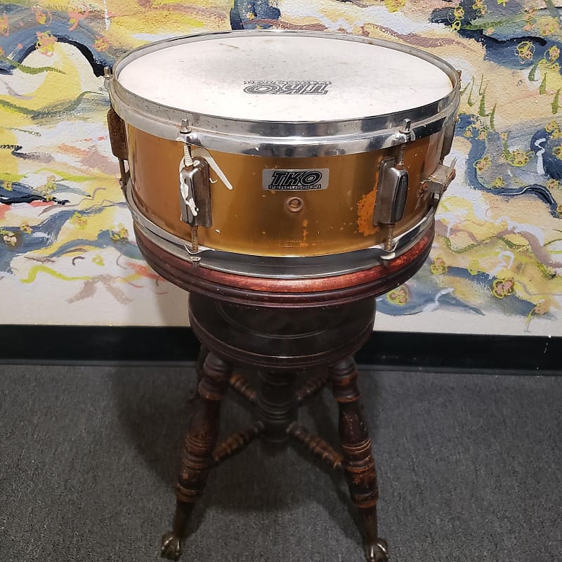 TKO Percussion Snare Drum 14x5.5in Gold USED SOLD AS IS PARTS | Reverb