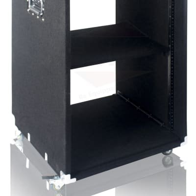 Rack Mount Cabinet Flight Case - Studio Mixer DJ Booth Cart | Reverb