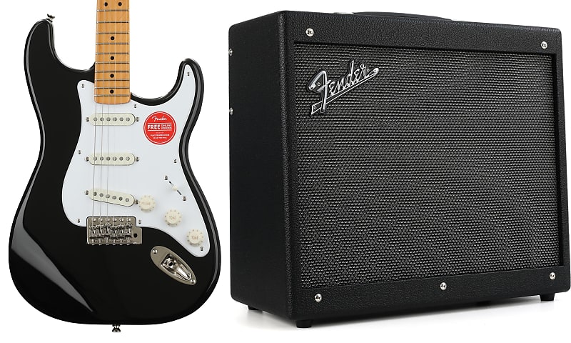 Squier Classic Vibe '50s Stratocaster - Black Bundle with | Reverb