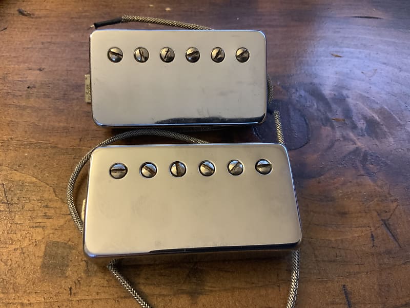 Gibson Tim Shaw PAF Style Humbuckers, Pair 1986 - Chrome, | Reverb