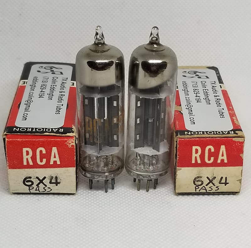 RCA 6X4 Matched Pair NOS Rectifier 6X4 | Reverb