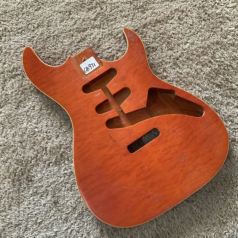 SSS Quilted Maple Top Guitar Okoume Wood Body | Reverb