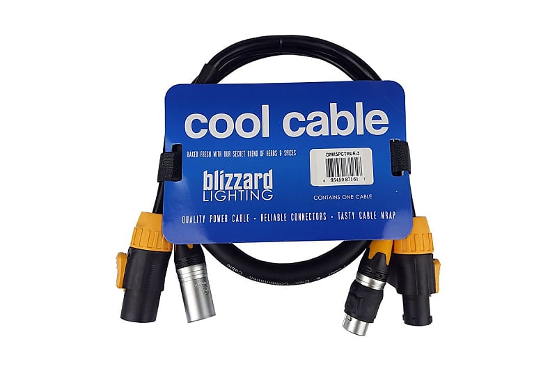 Blizzard DMX5PCTRUE-3 Powercon True1 and 5-pin DMX Combo | Reverb