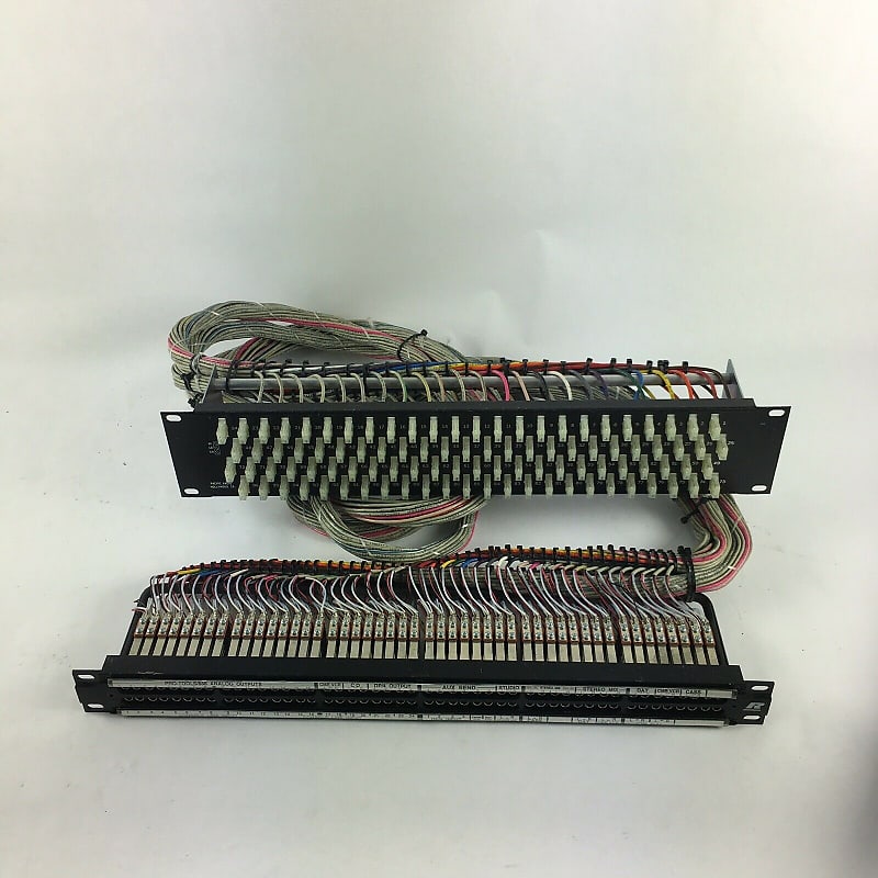 BLACK Rean Neutrik TT Bantam 96 Point Patch Bay Wired e3 | Reverb