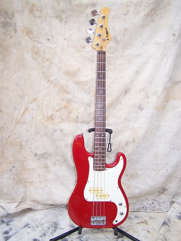 Lotus, "P" Style Bass Guitar, 1980s, Red | Reverb
