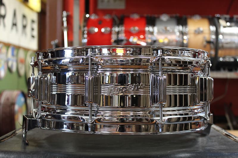 1960s Rogers 5x14 Dyna-Sonic Chrome Over Brass Snare | Reverb Canada