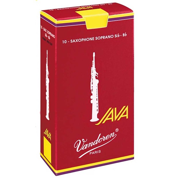 Vandoren SR302R Java Red Series Soprano Saxophone Reeds - | Reverb