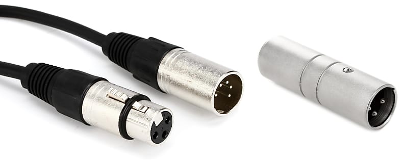 Hosa DMX-106 Male 5-pin DMX to Female 3-pin DMX Adapter Cable | Reverb