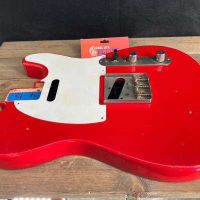 Real Life Relics Nitro Tele® Telecaster® Body Aged Fiesta Red | Reverb