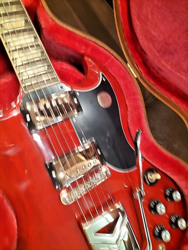Gibson SG Standard 61 Sideways Vibrola Vintage Cherry | Reverb
