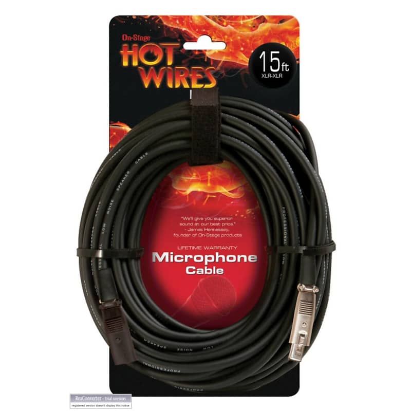 On-Stage Hot Wires MC12-15 Mic Cable XLR-XLR | Reverb