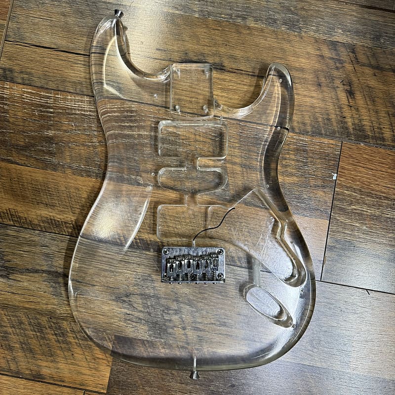 Acrylic Lucite Strat Body 1980s Vintage - Clear lucite | Reverb