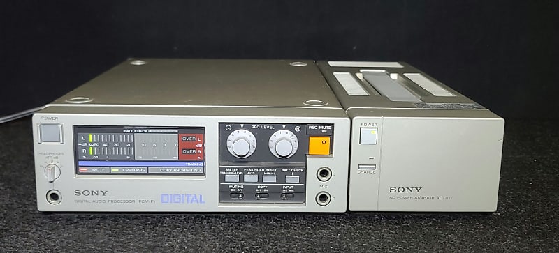 Sony PCM-F1 Digital Audio Processor W/ AC-700 AC Power | Reverb
