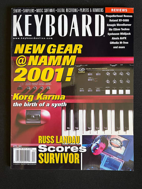 KEYBOARD MAGAZINE - APRIL 2001 - New Gear NAMM, KORG Karma - | Reverb