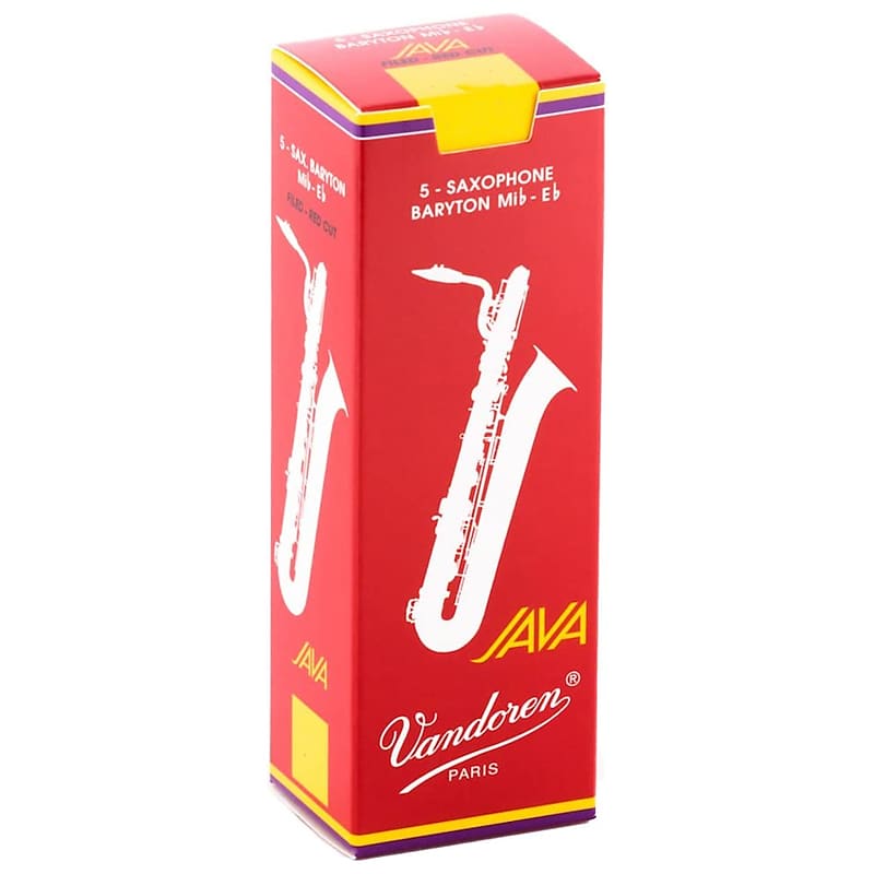 Vandoren Bari Sax Java Red Reeds Strength 4, Box of 5 | Reverb