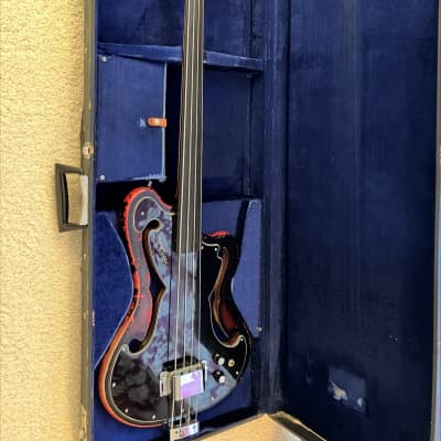 '67 Ampeg ASB-1 Scroll "DEVIL BASS" Cherry-Red restored by | Reverb