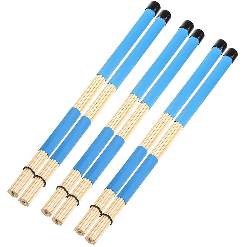 3 Pair 16 Inch Bamboo Hot Rods Drumsticks, Constructed Of 19 | Reverb