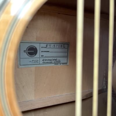 Epiphone FT-570BL Spruce & Maple Jumbo MIJ 1970s Blue Label | Reverb