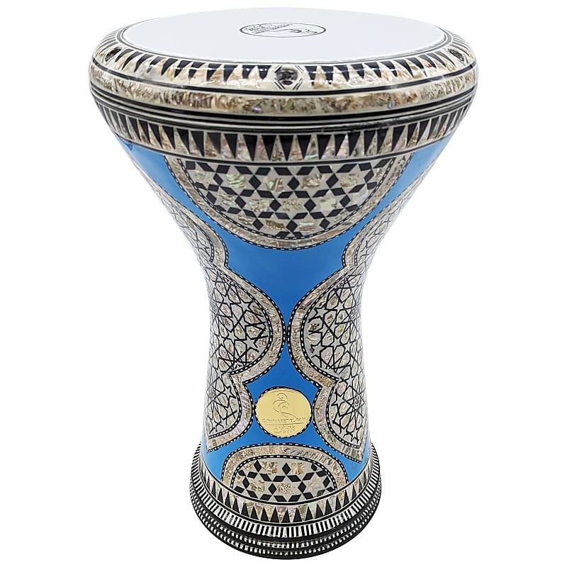 The 17'' Blue Biham Gawharet El Fan Darbuka Doumbek | Reverb