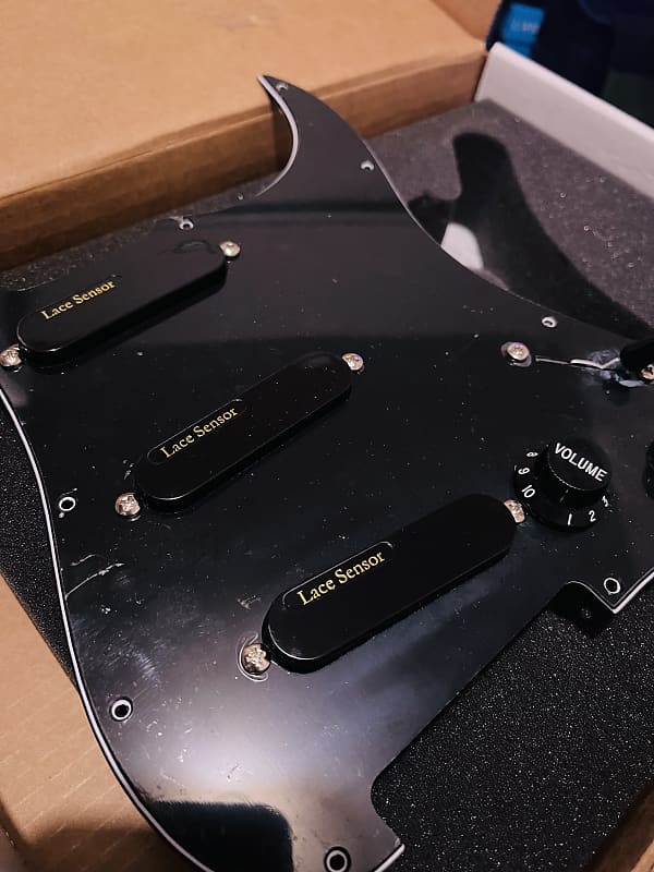 Fender Lace Music PICKGUARD “Triple Gold Eric Clapton Set” | Reverb