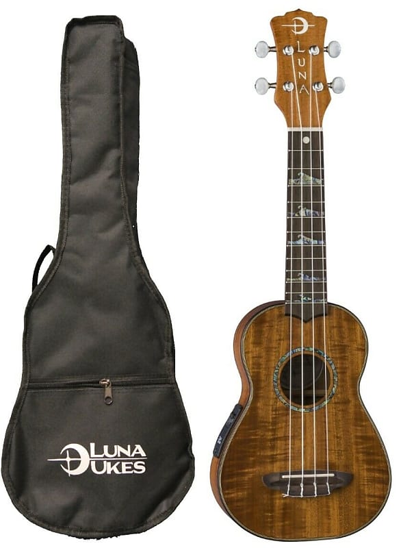 Luna Uke High Tide Koa Soprano w/Preamp | Reverb