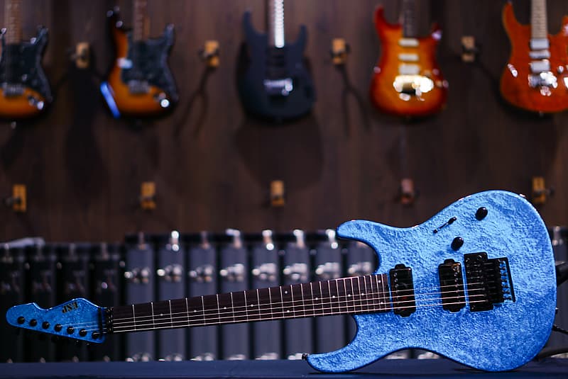 ESP M seven Liquid Metal Blue hiendguitar special run | Reverb