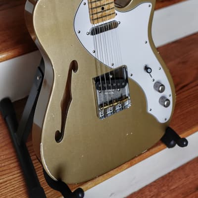 MJT Thinline Telecaster Shoreline Gold | Reverb
