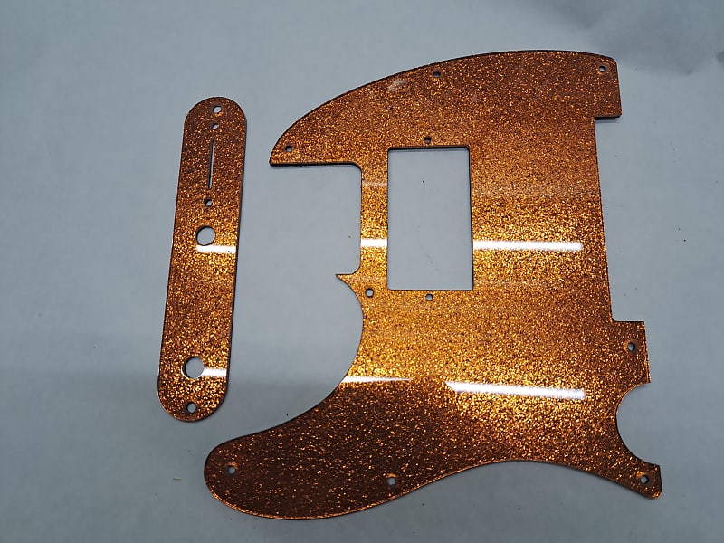 Lefty Left Handed Copper Glitter Humbucking Pickguard + | Reverb
