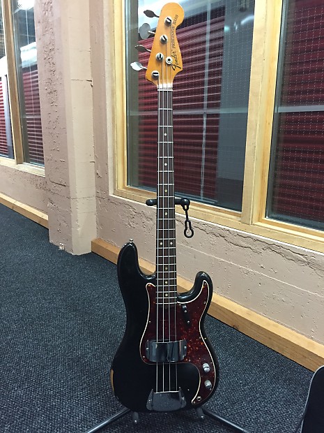 1971 Fender Precision Bass CUSTOM color BLACK | Reverb
