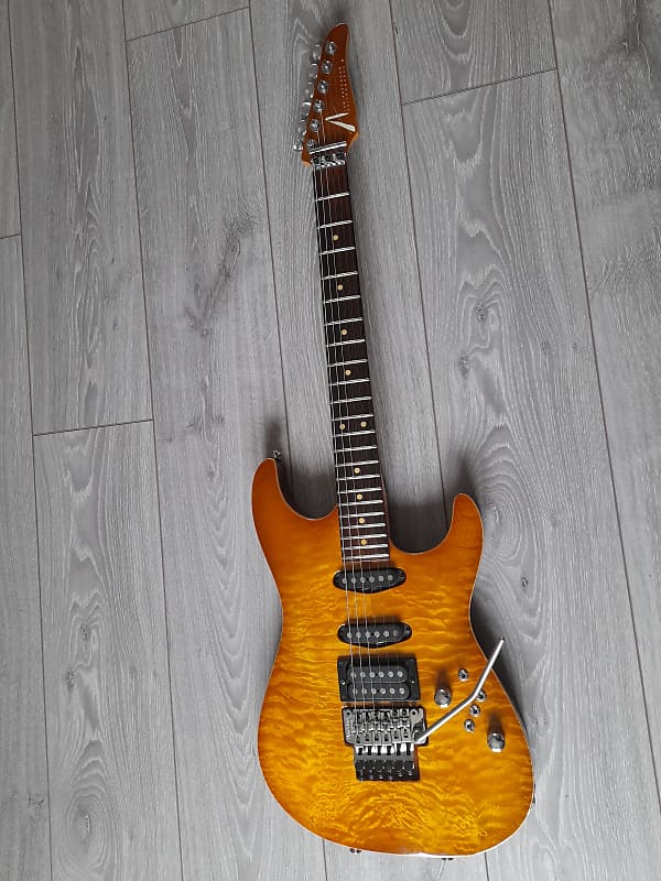 Tom Anderson Drop top with Floyd rose 1994 Honey burst | Reverb UK