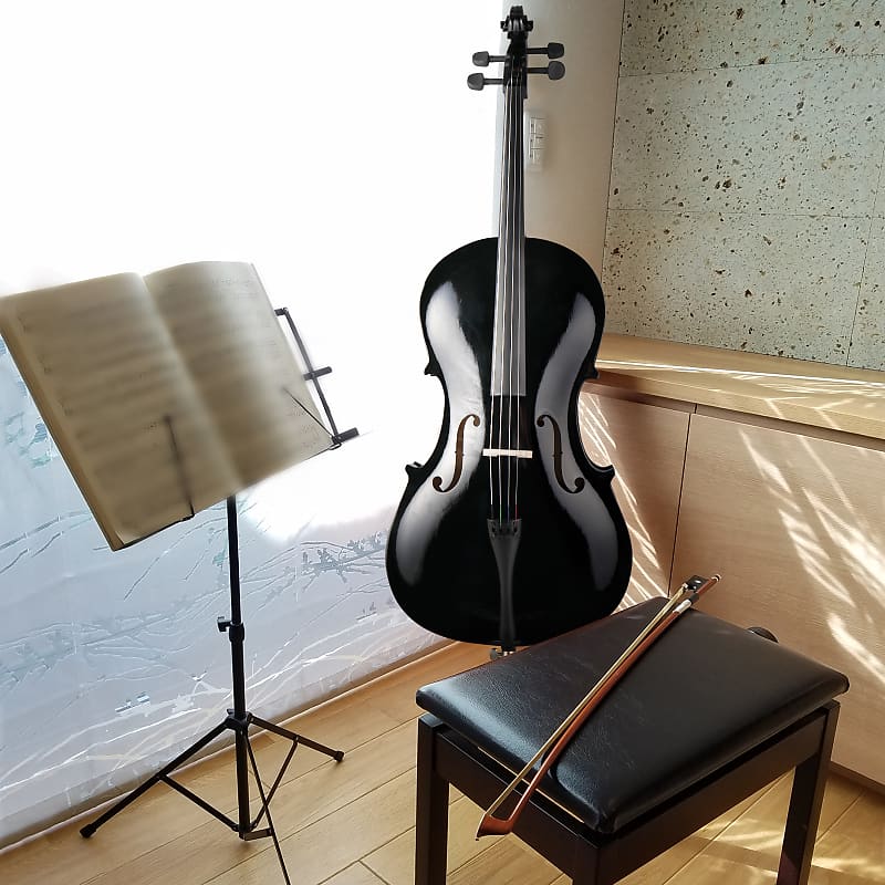 Glarry GC101 4/4 Full-Size Acoustic Cello Black | Reverb