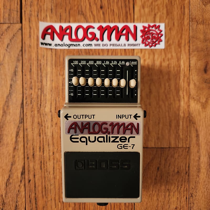 Boss GE-7 EQ Pedal w/Analogman Pro Mod + Upgraded Green LED | Reverb