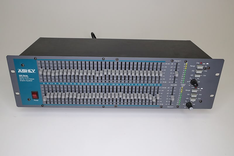 Ashly GQX 3102 Stereo Graphic EQ Grey / Aqua | Reverb