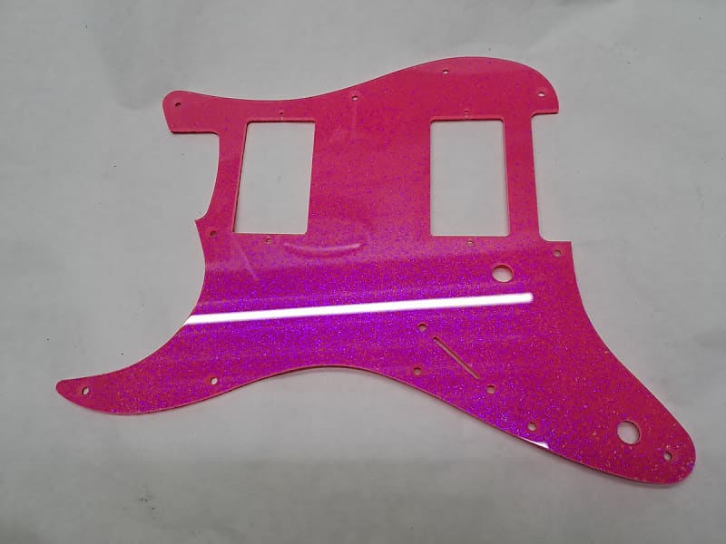 Lefty Left Handed Hot Pink Sparkle Glitter HXH HH pickguard | Reverb