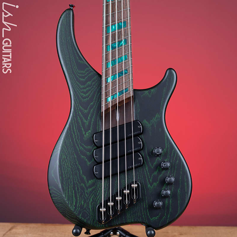 Dingwall ABZ 5-String Bass Black with Green Ceruse | Reverb Canada