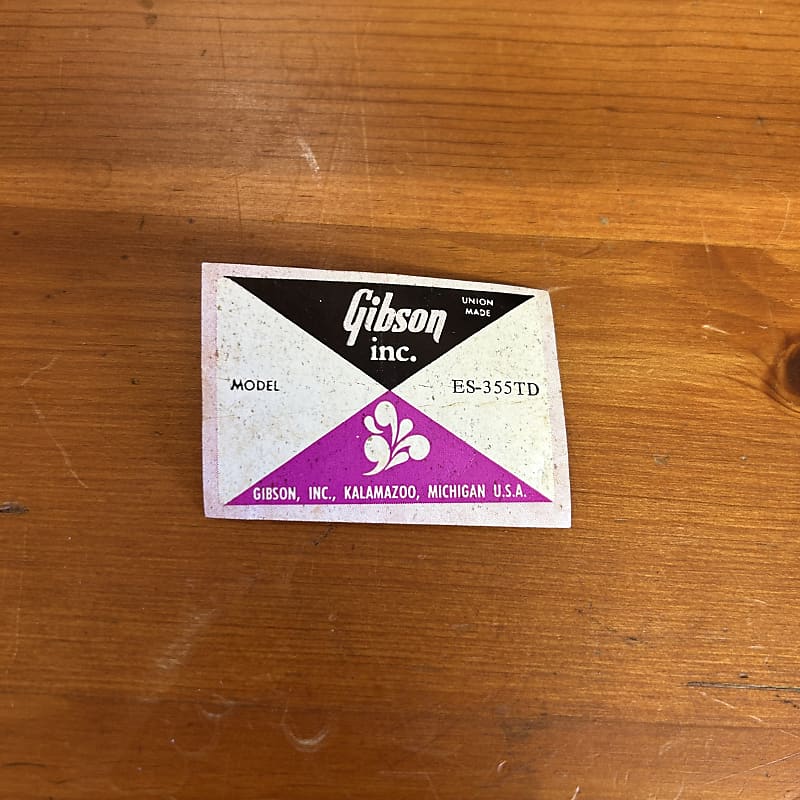 1970's Gibson ES-355TD Soundhole Label N.O.S. | Reverb