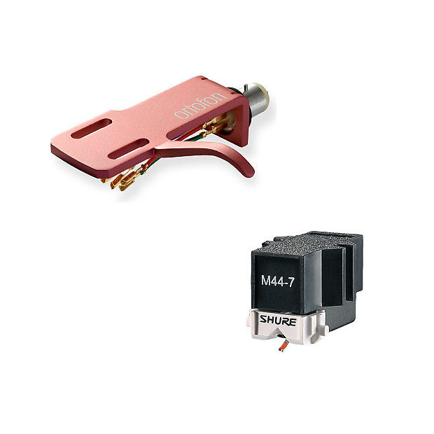 Shure M44-7 cartridge with Ortofon Sh-4 Pink Headshell | Reverb